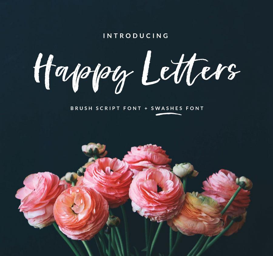 New Font! Meet Happy Letters Script font! – Birdesign