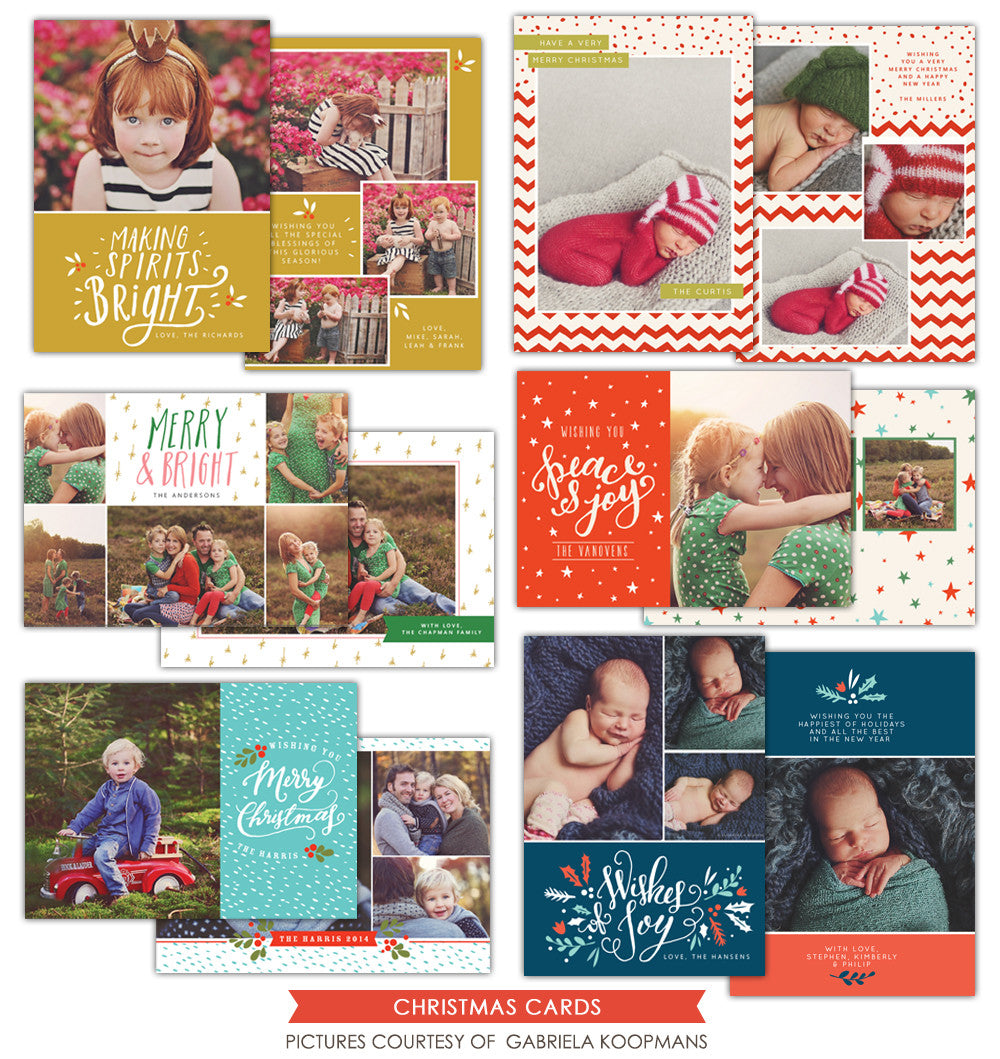 Christmas Photocards Bundle | Spirits Bright – Birdesign