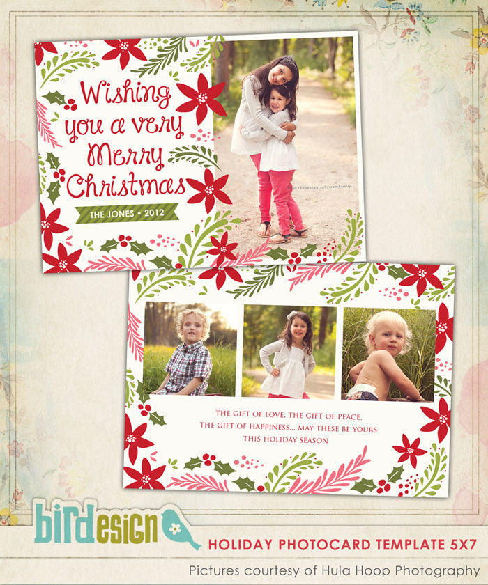 Holiday Photocard Template | Christmas Spirit – Birdesign