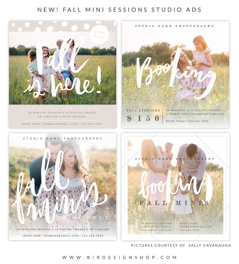 New FALL mini sessions ad templates – Birdesign