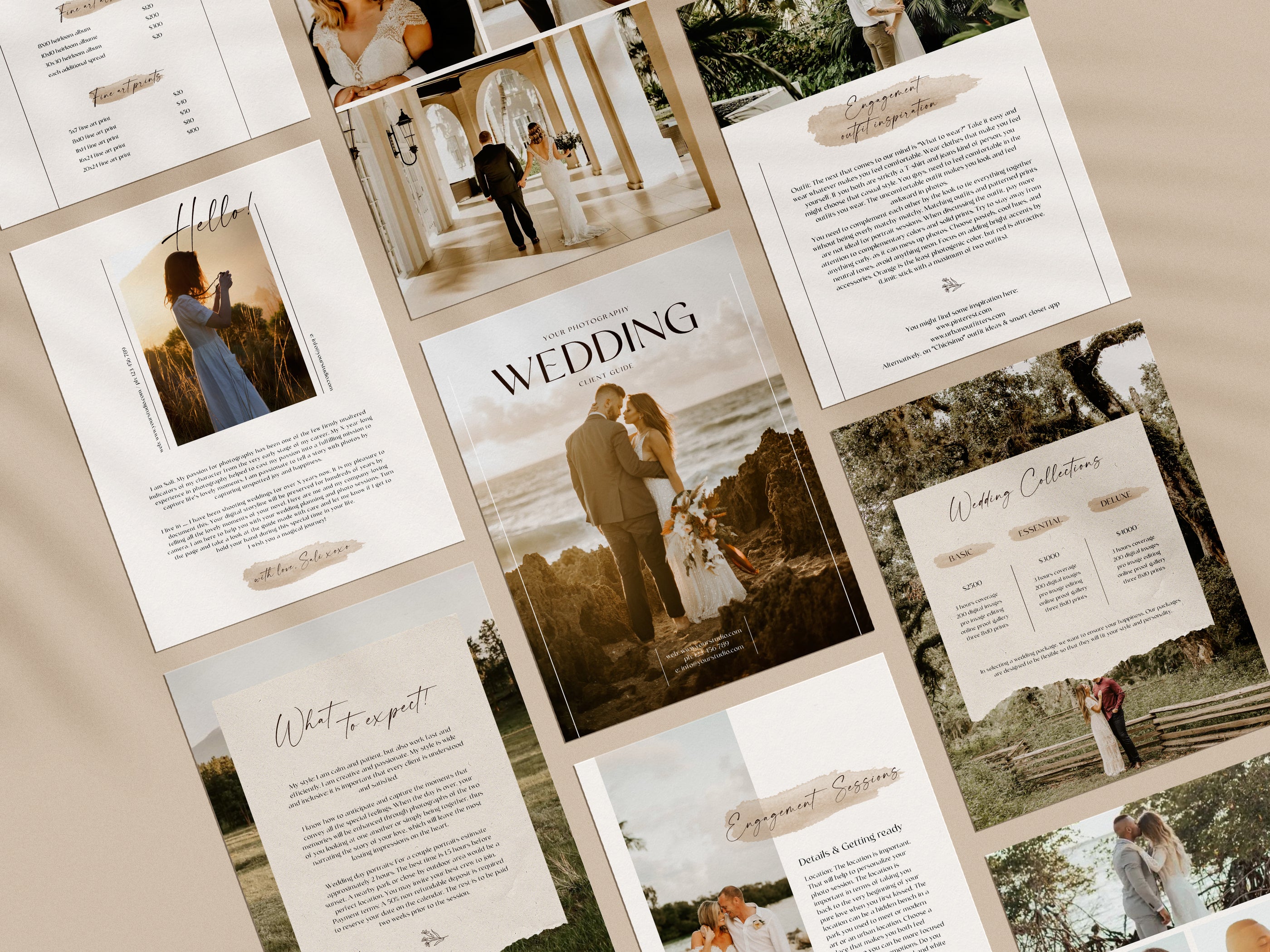CANVA Wedding Photography Price Guide magazine Template, Pre-written W ...