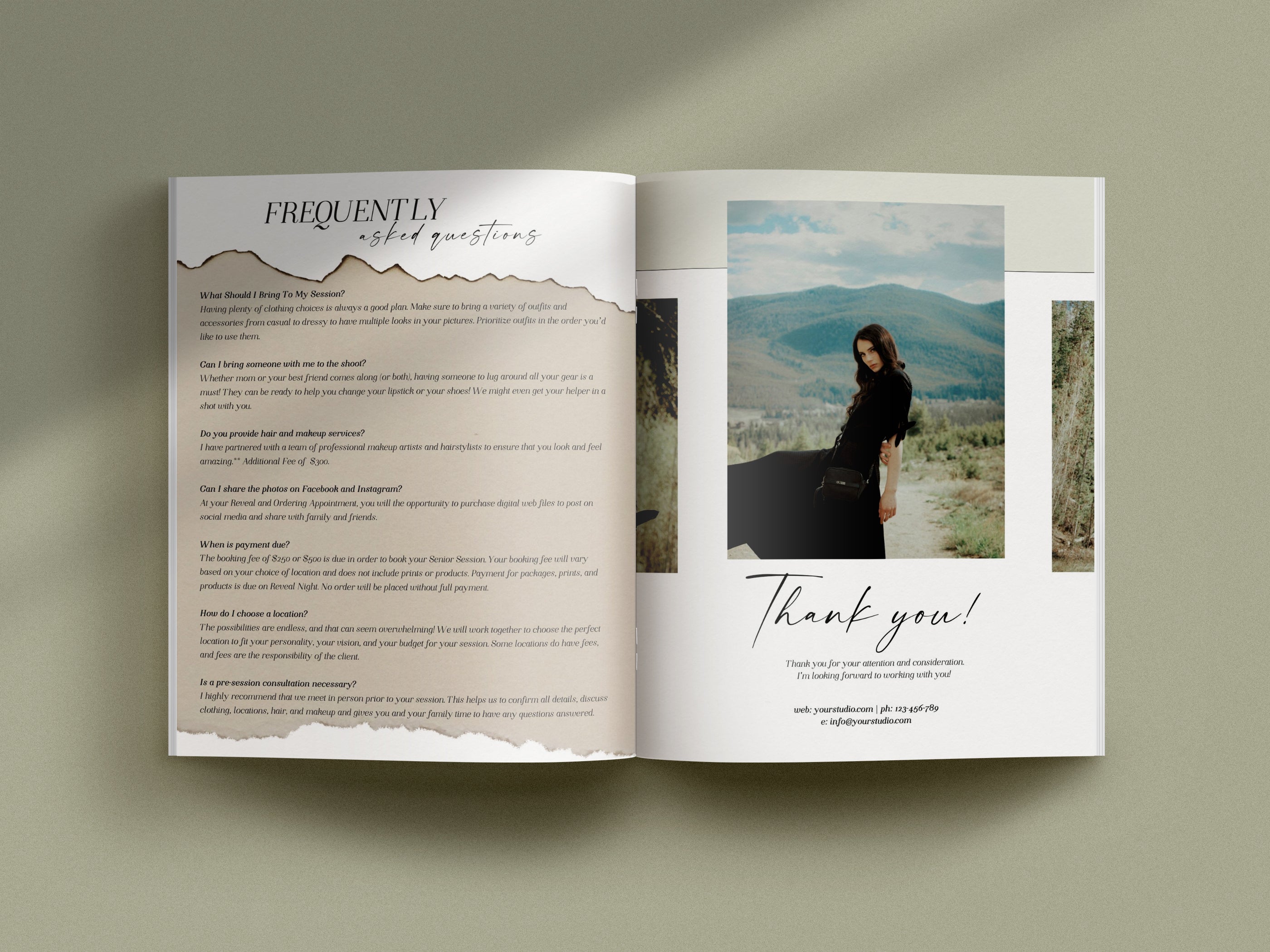 CANVA Senior Photography style Guide magazine Template, Graduation Pho ...