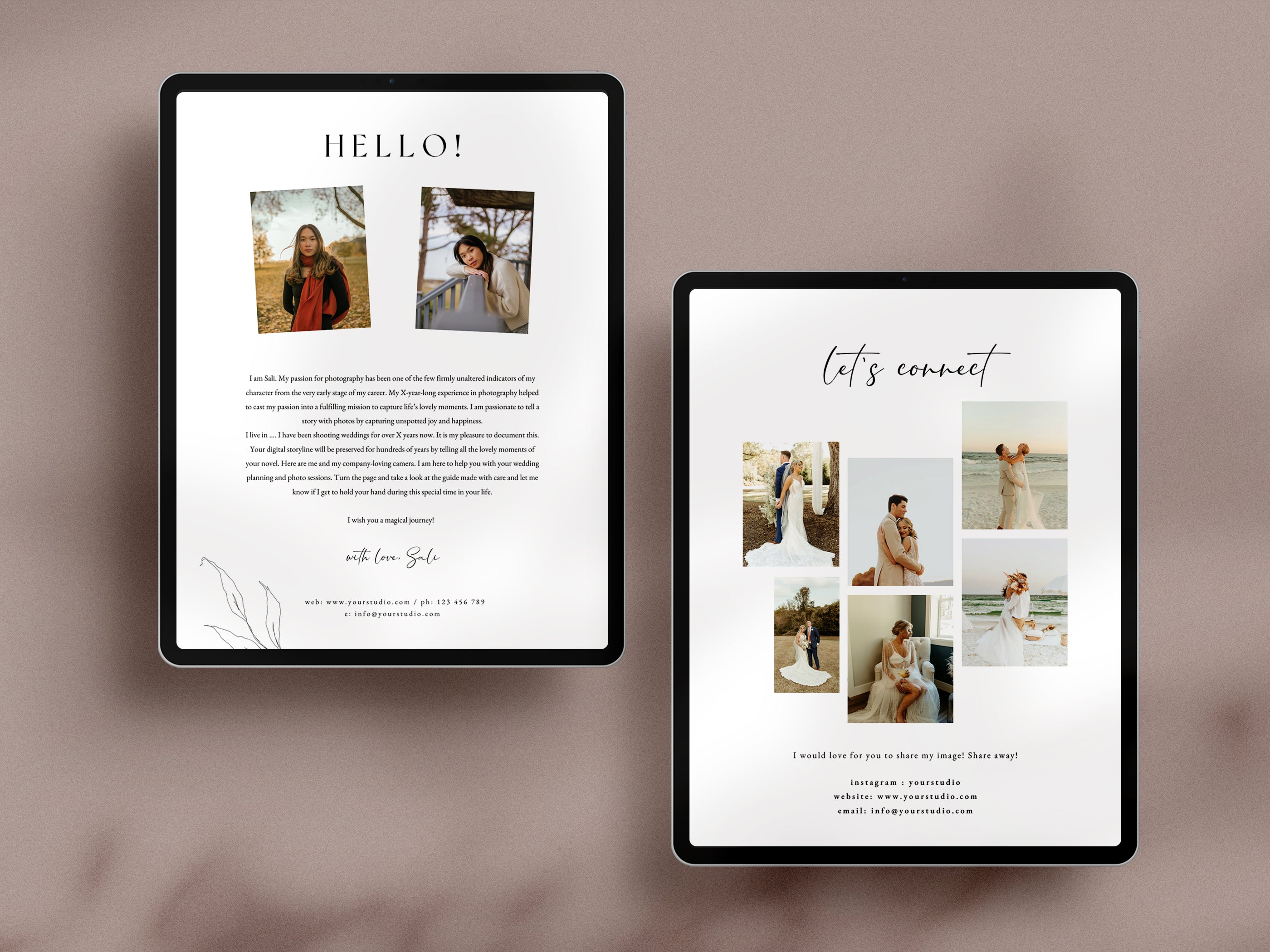 CANVA Wedding Photography Price Guide magazine Template, Pre-written W ...