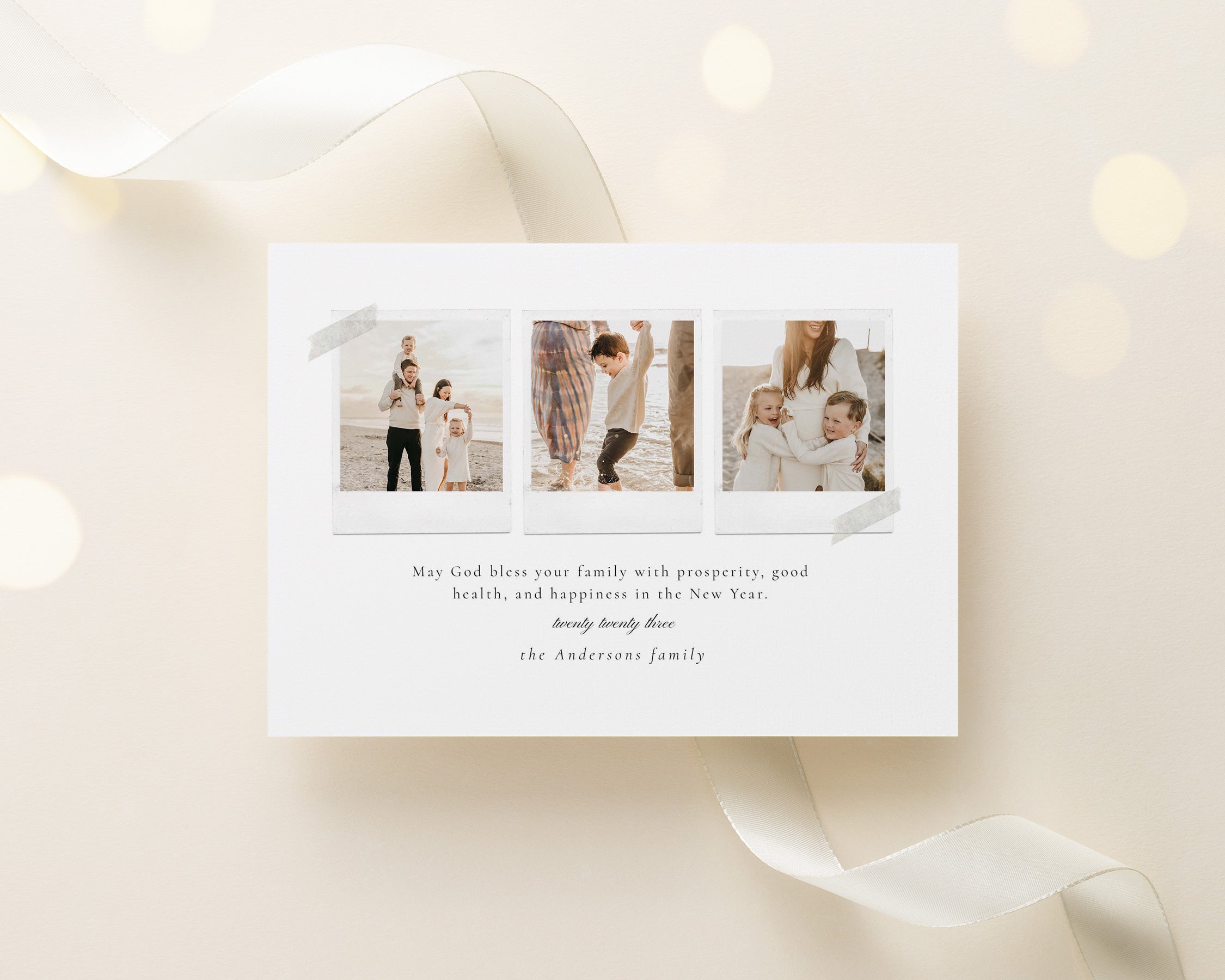 Merry Christmas Card Template, Editable Christmas photo Card Canva Tem ...