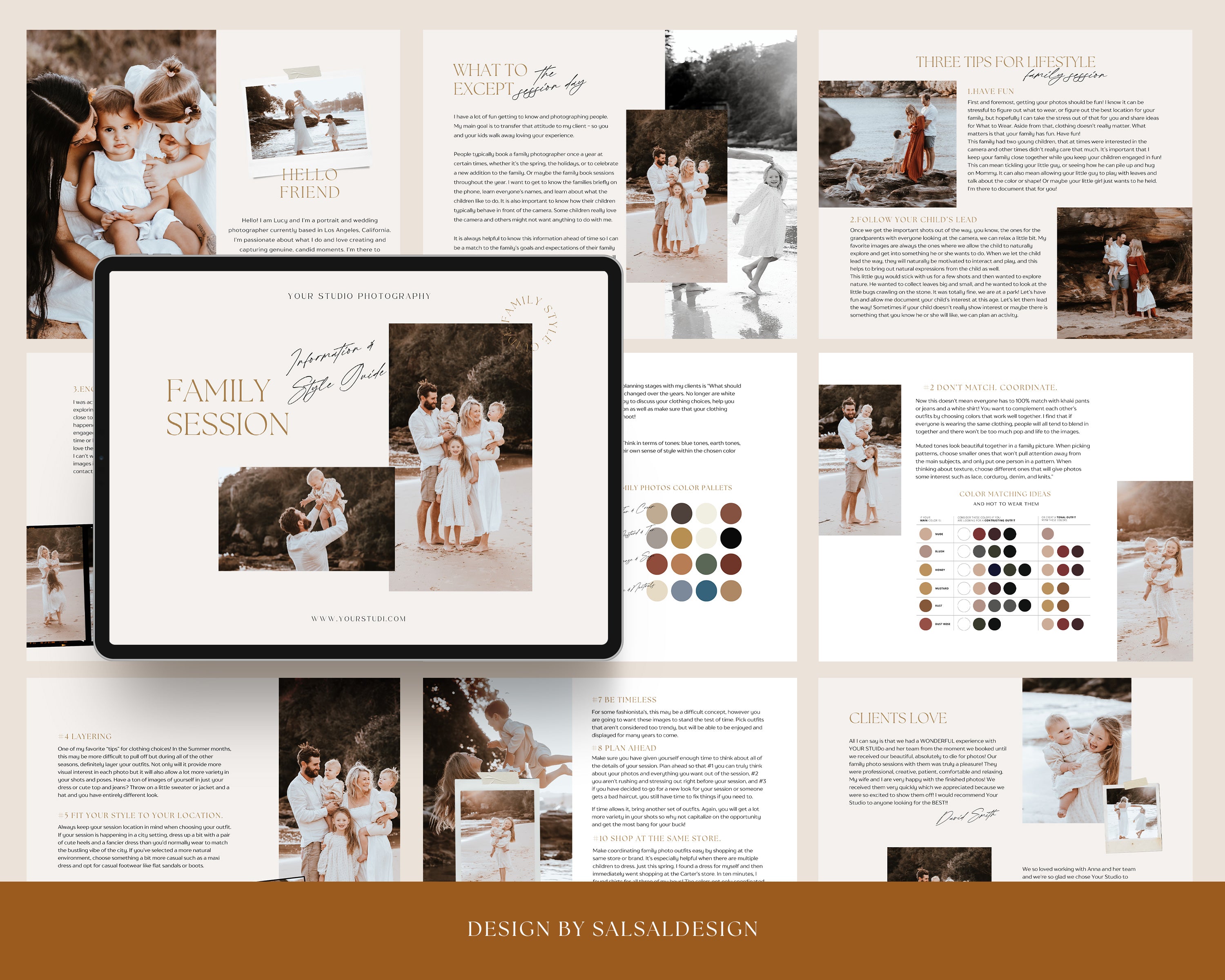 CANVA Family Photography style Guide magazine Template, Pre-written Fa ...
