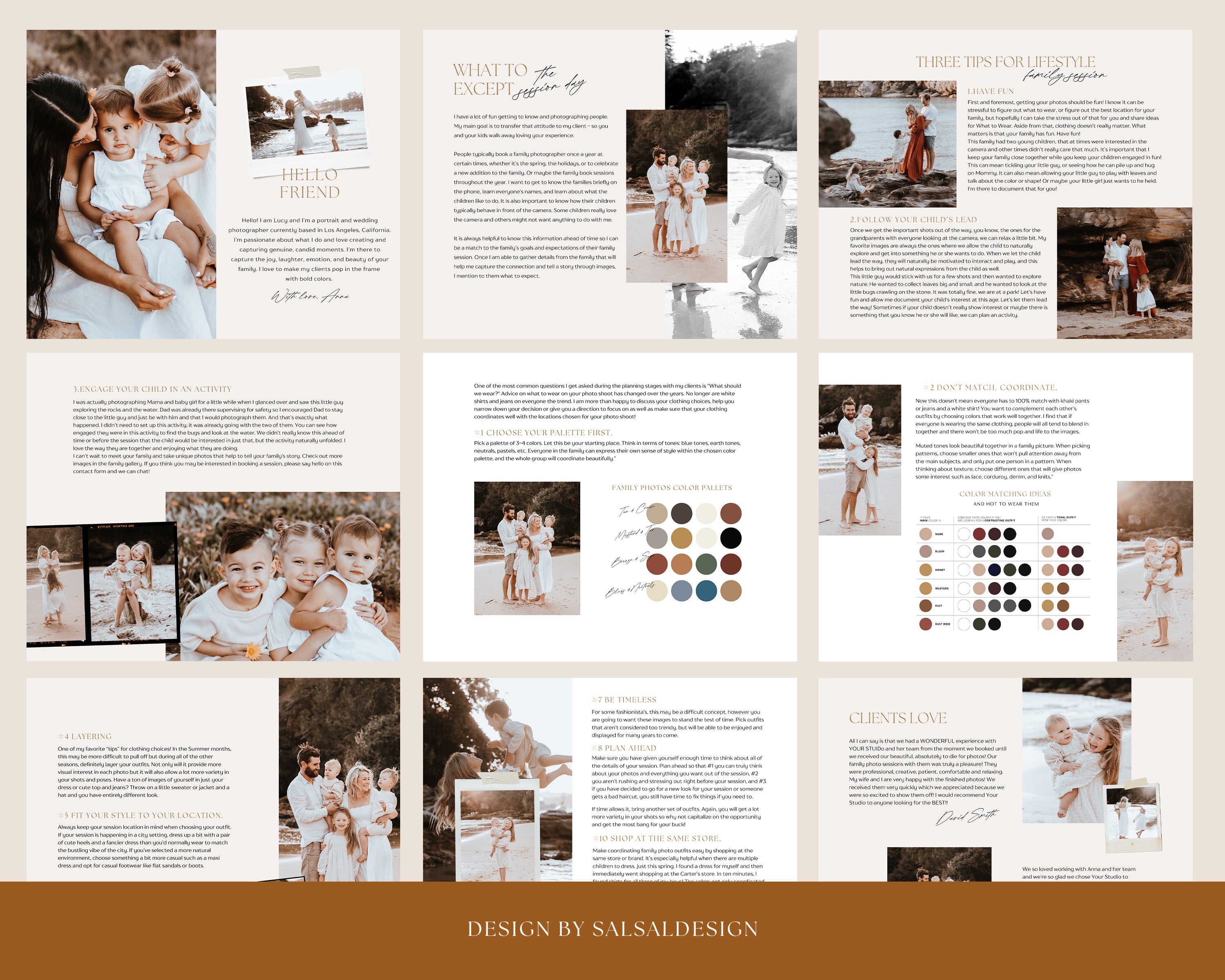 CANVA Family Photography style Guide magazine Template, Pre-written Fa ...