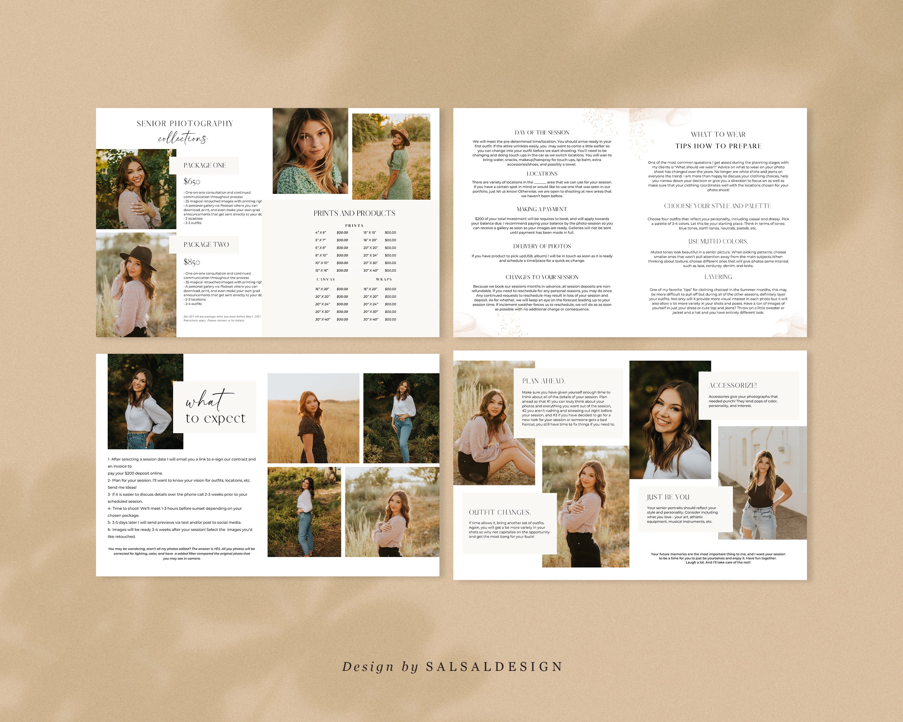CANVA Senior Photography style Guide magazine Template, Graduation Pho ...