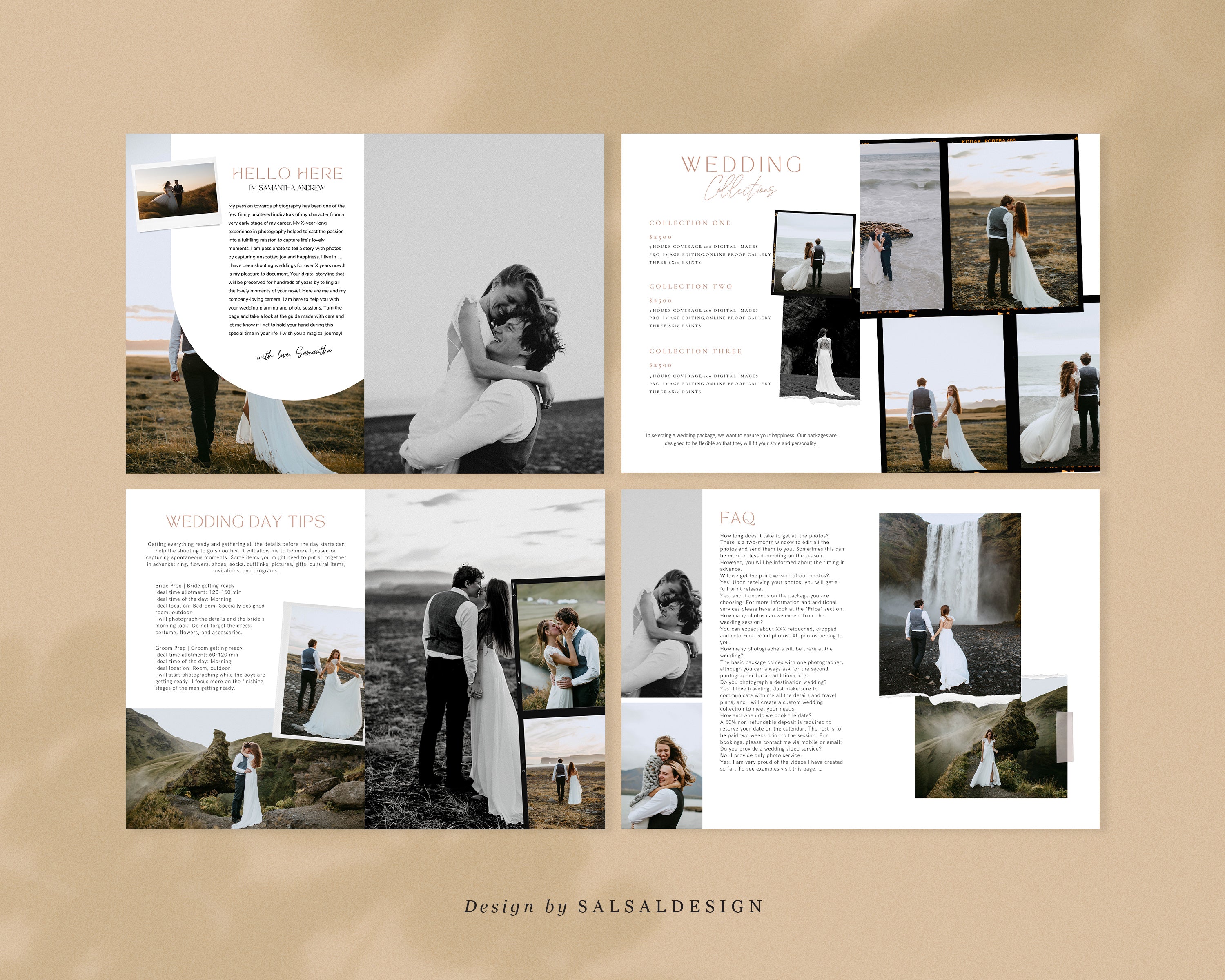 CANVA Wedding Photography Price Guide magazine Template, Pre-written W ...