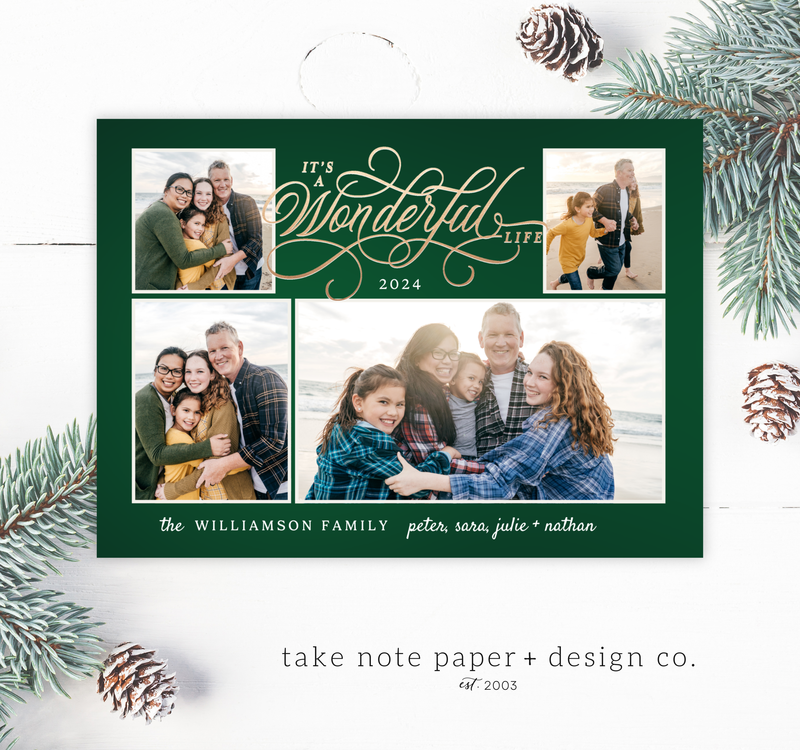 It's a Wonderful Life Christmas Card Template for Canva - TNPC141 ...