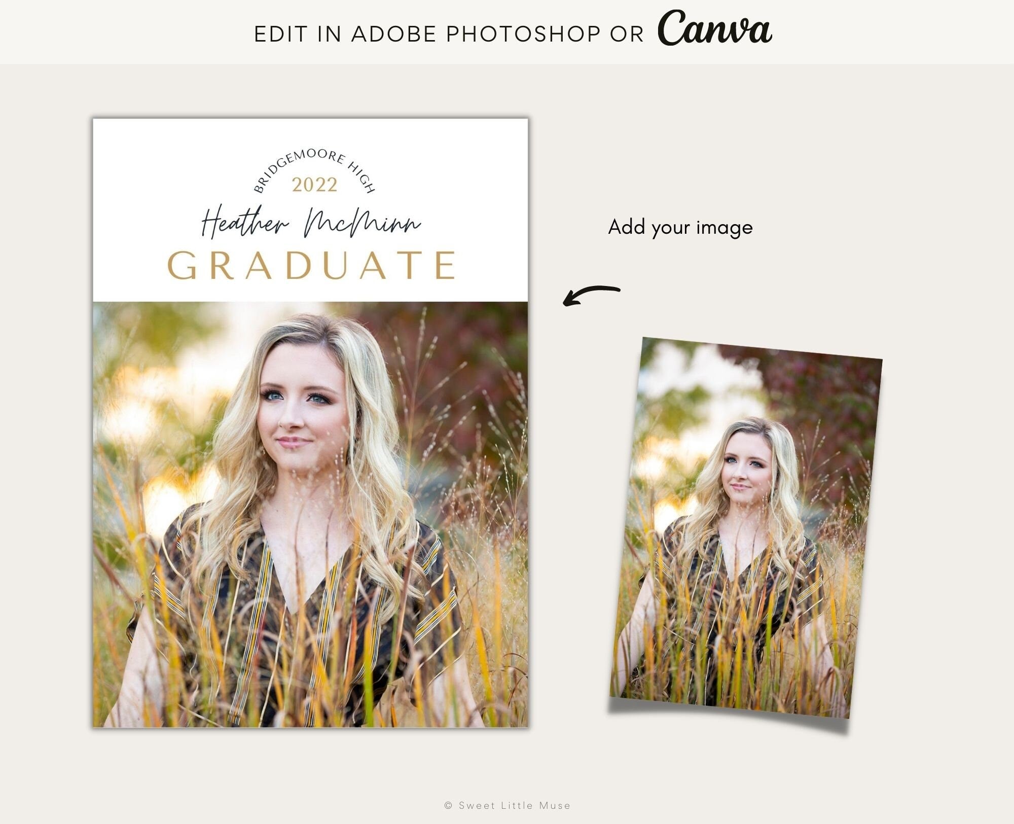 Senior Graduation Announcement Template - SLM51 – Birdesign