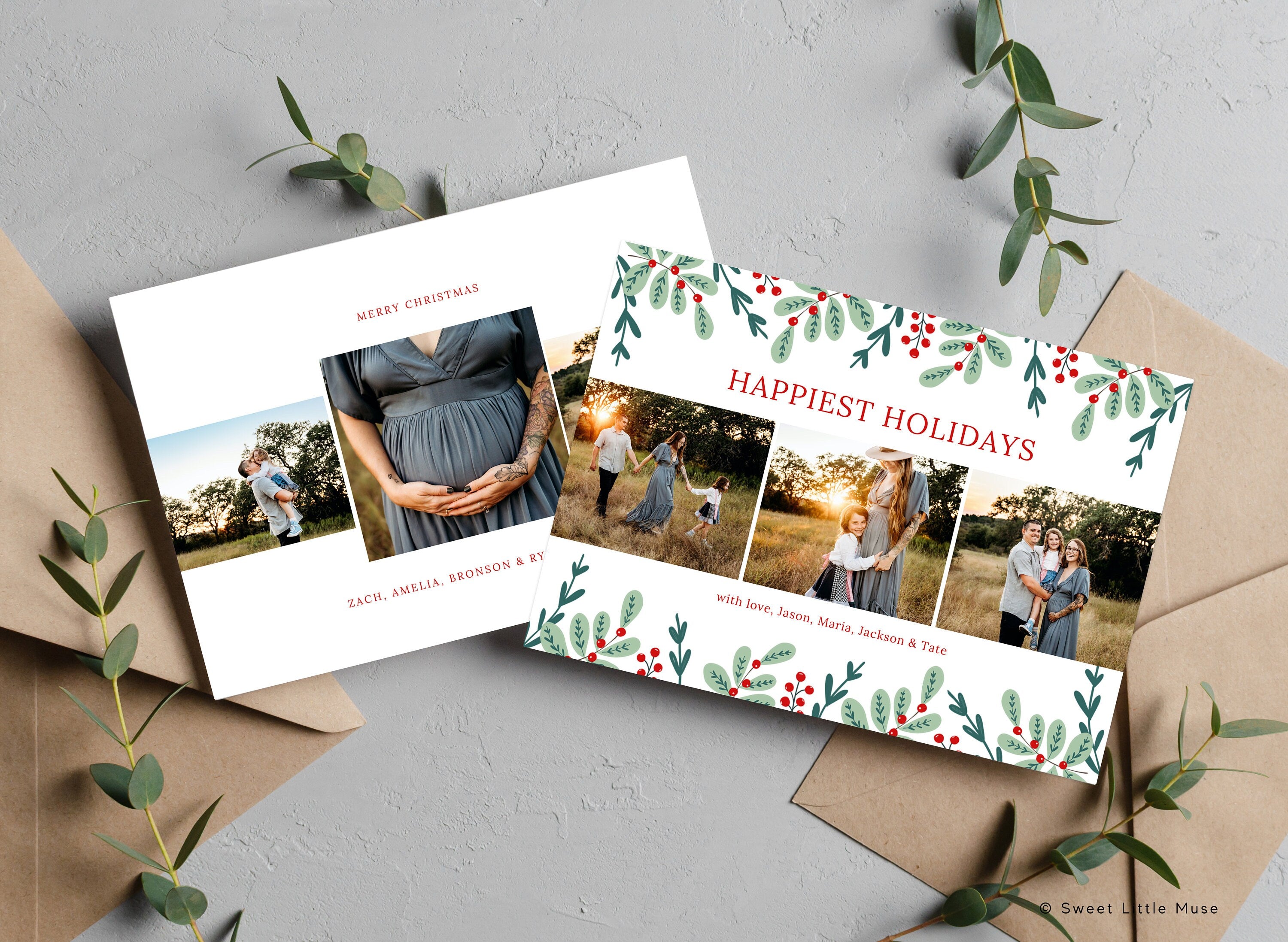 Customizable Christmas Card for Canva - SLM19 – Birdesign