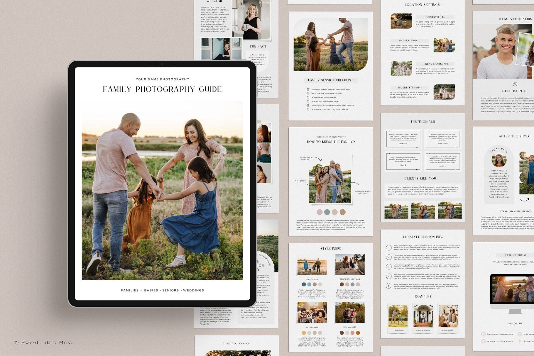 Photography Client Guide Template for Canva - SLM10 – Birdesign