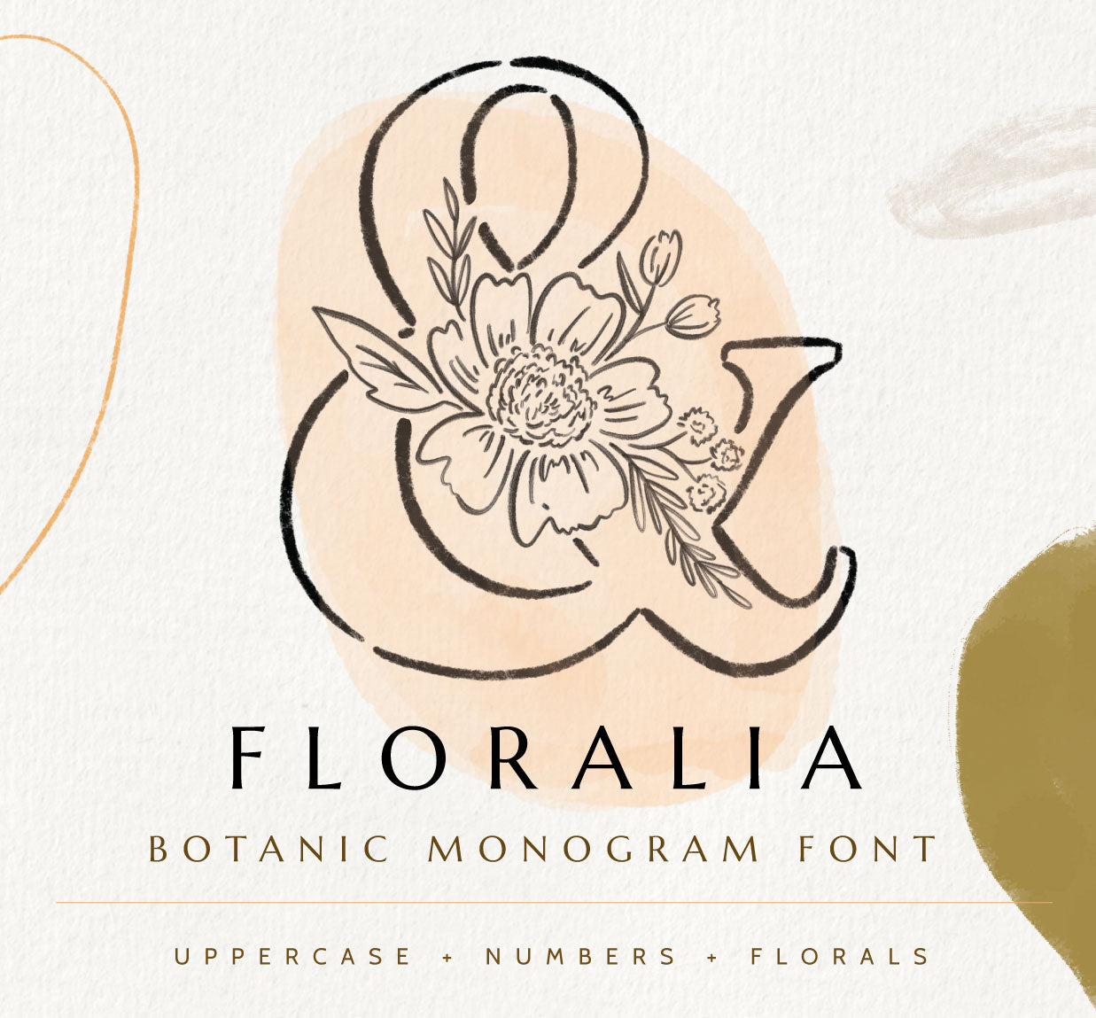 Floralia Botanic Alphabet Font + Illustrations – Birdesign