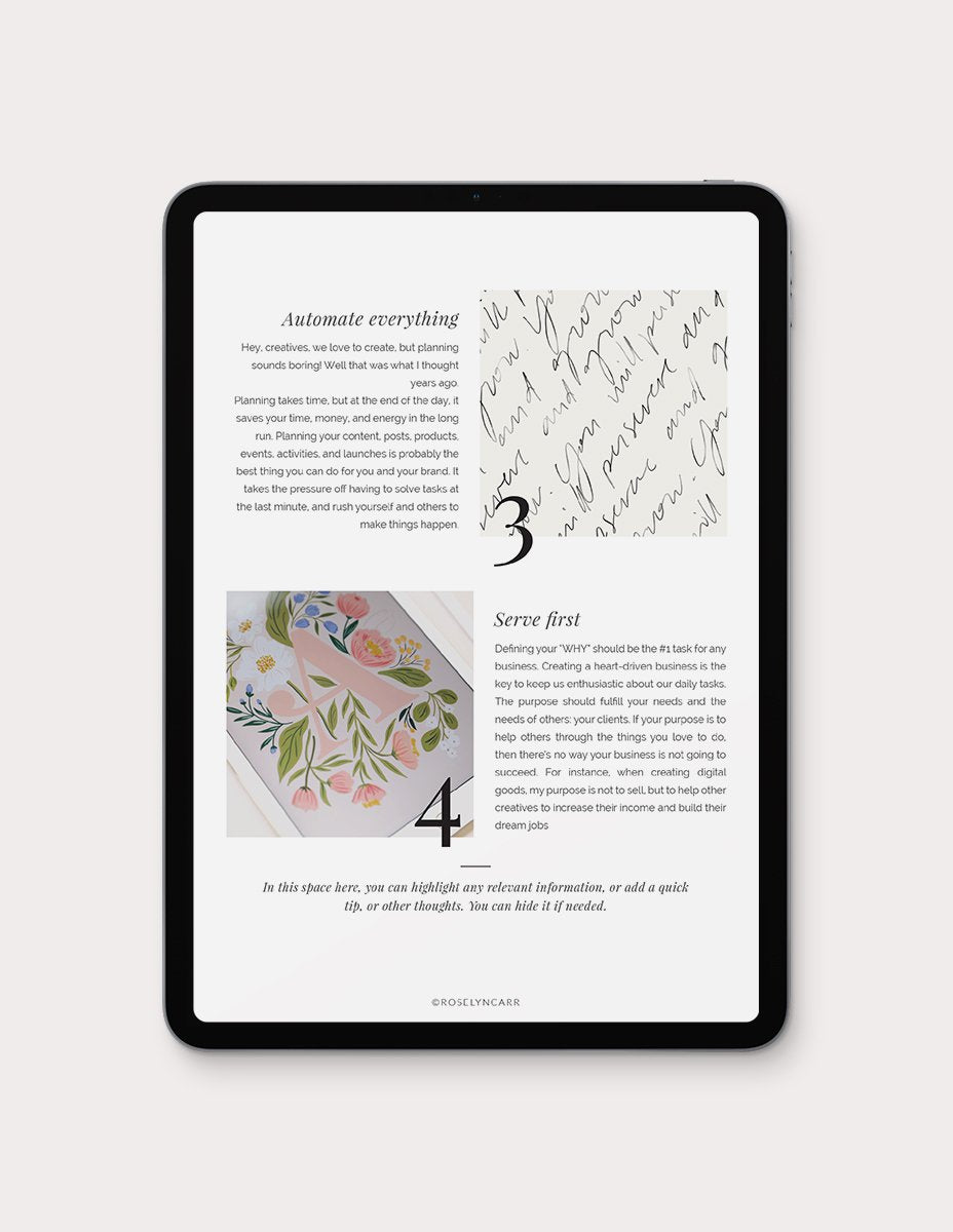 Quickstart Guide Template – Birdesign