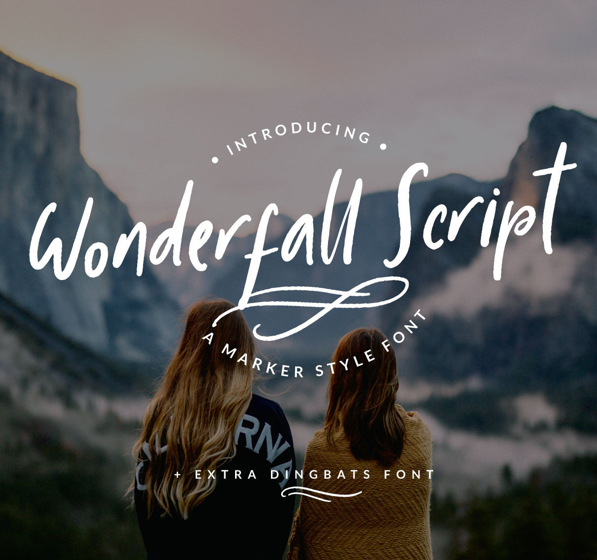 Wonderfall Script + Dingbats font – Birdesign