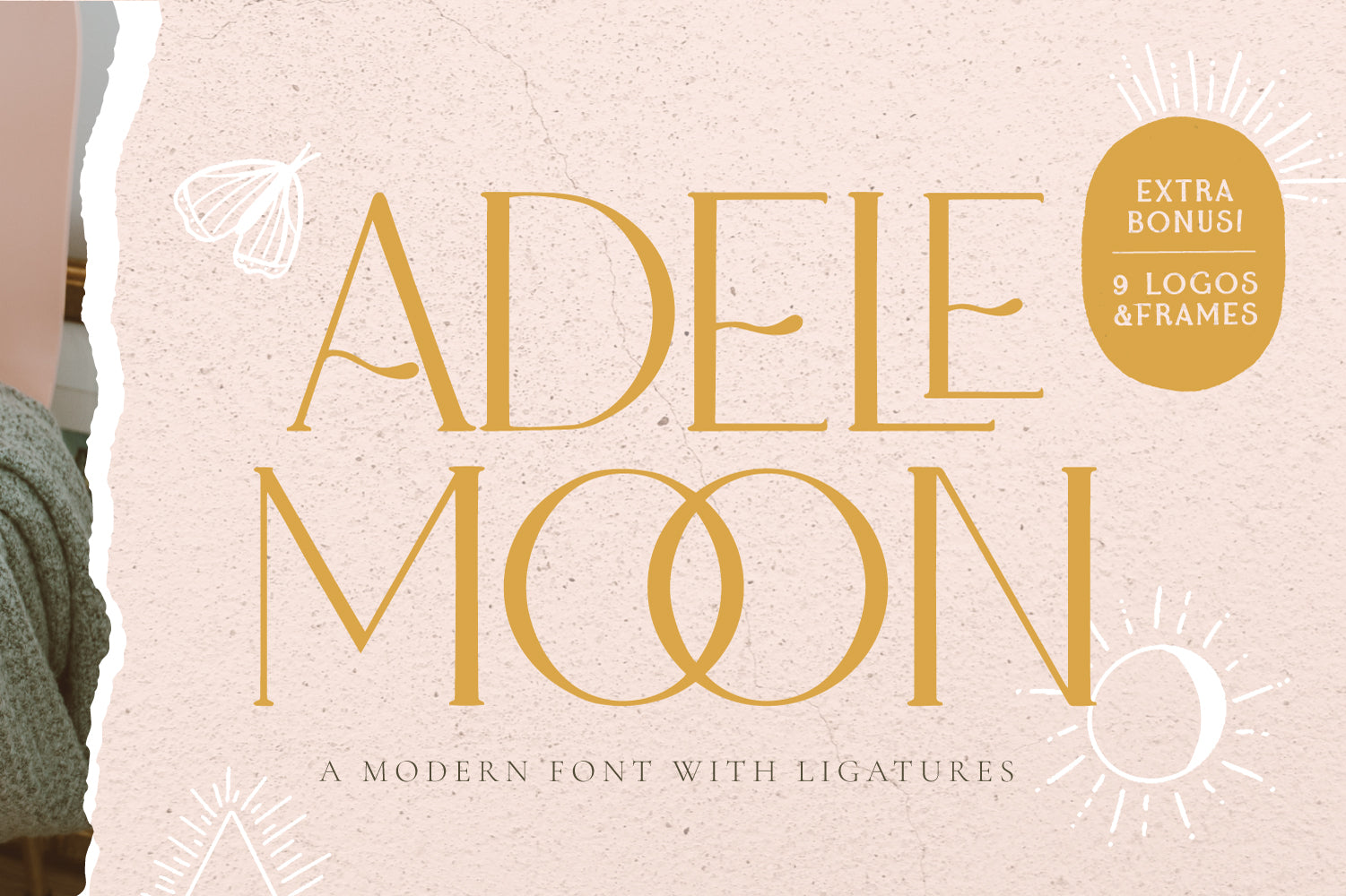 Adele Moon Serif Font – Birdesign