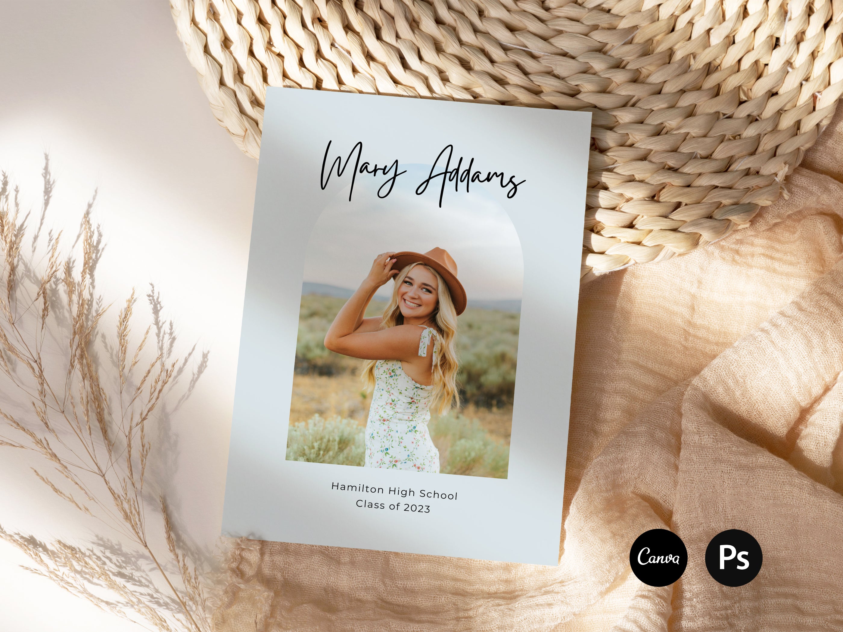 Graduation Announcement (5x7) Card - G374 – Birdesign