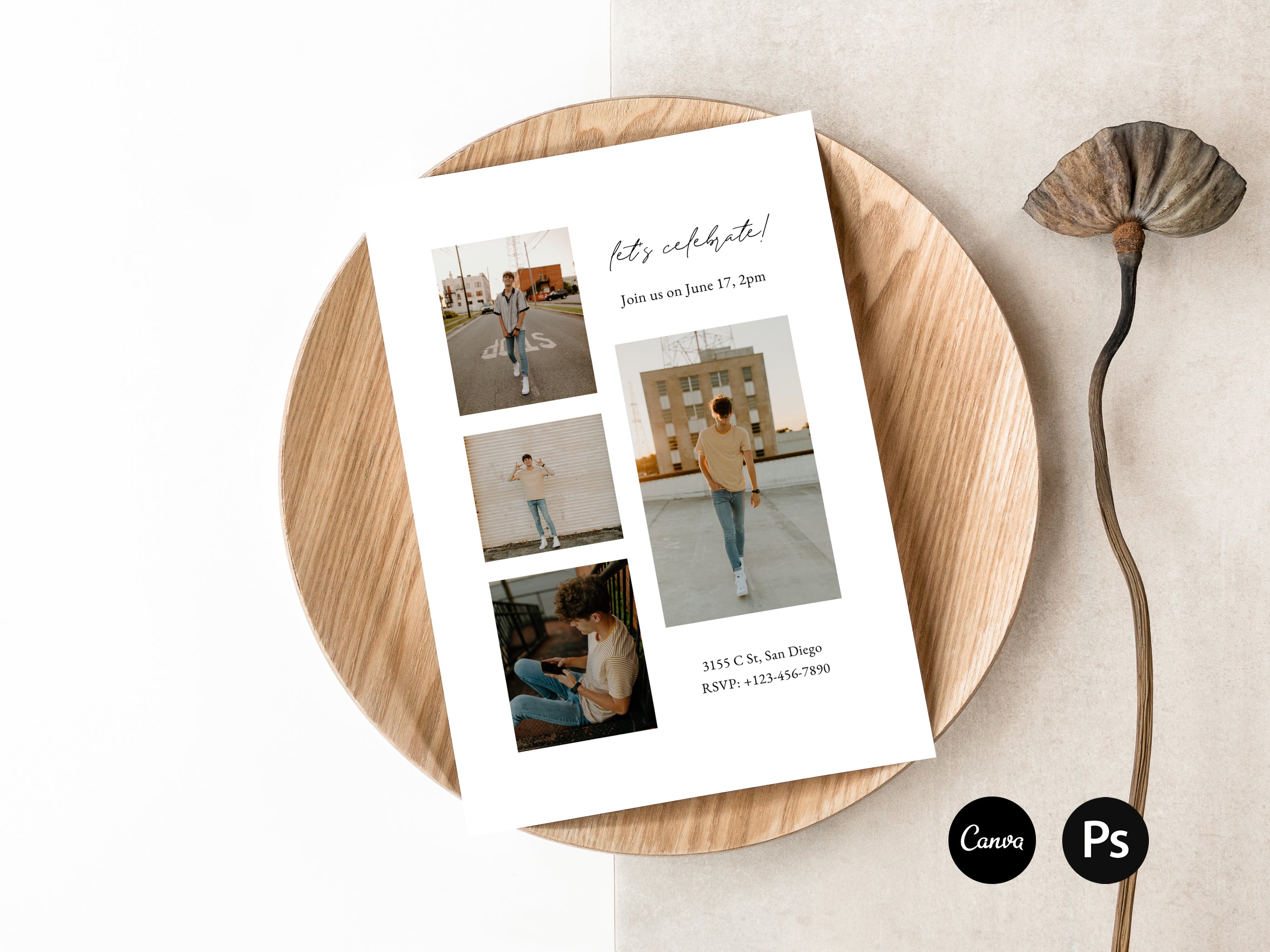 Graduation Announcement (5x7) Card - G373 – Birdesign