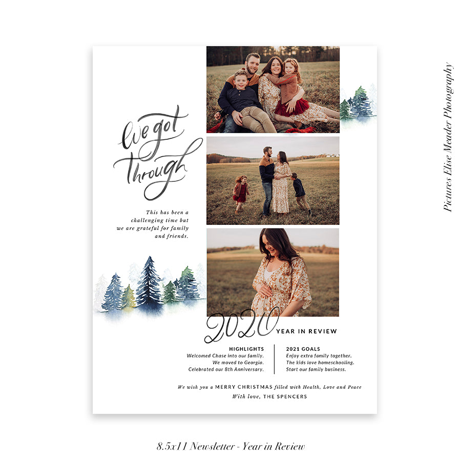 Year in Review Family Newsletter Template | We got through 2020 – Birdesign