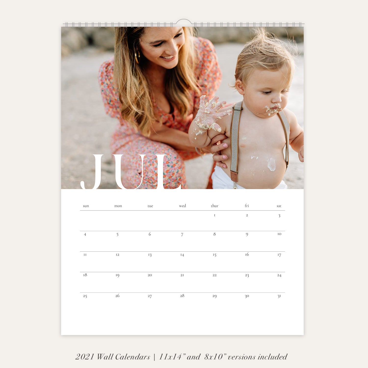 Wall Photo Calendar 11x14 and 8.5x11 | Clean – Birdesign