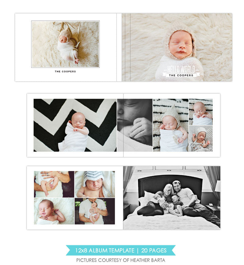 White luxury | 12x8 Album template – Birdesign