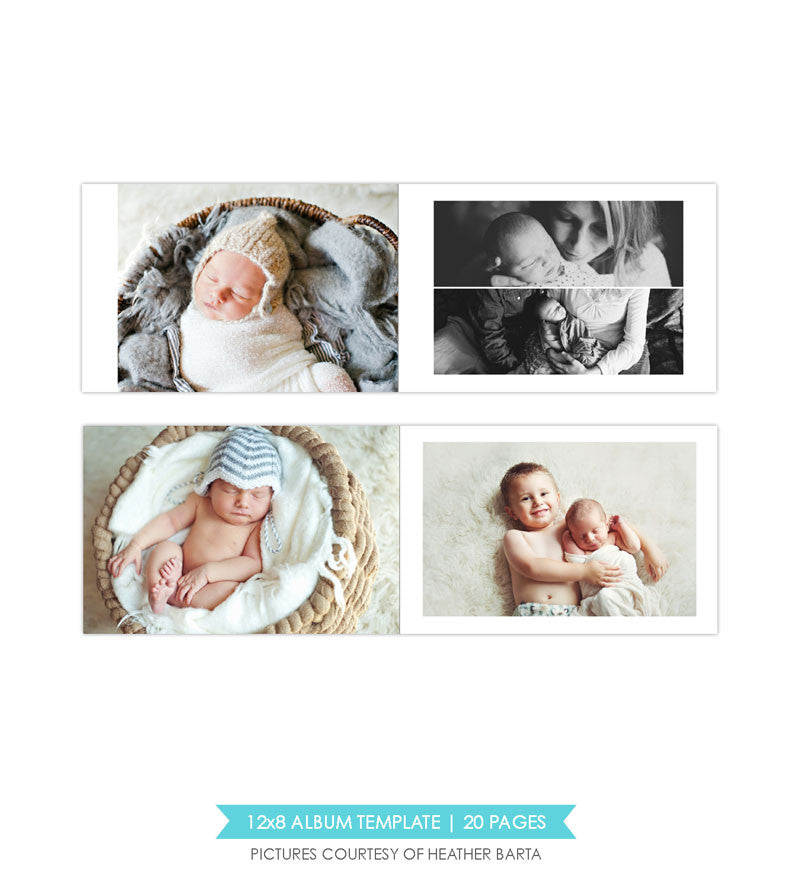White luxury | 12x8 Album template – Birdesign