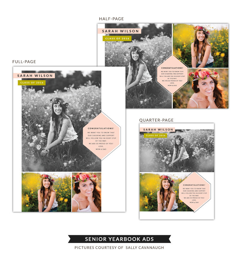 Senior Yearbook Page Layouts