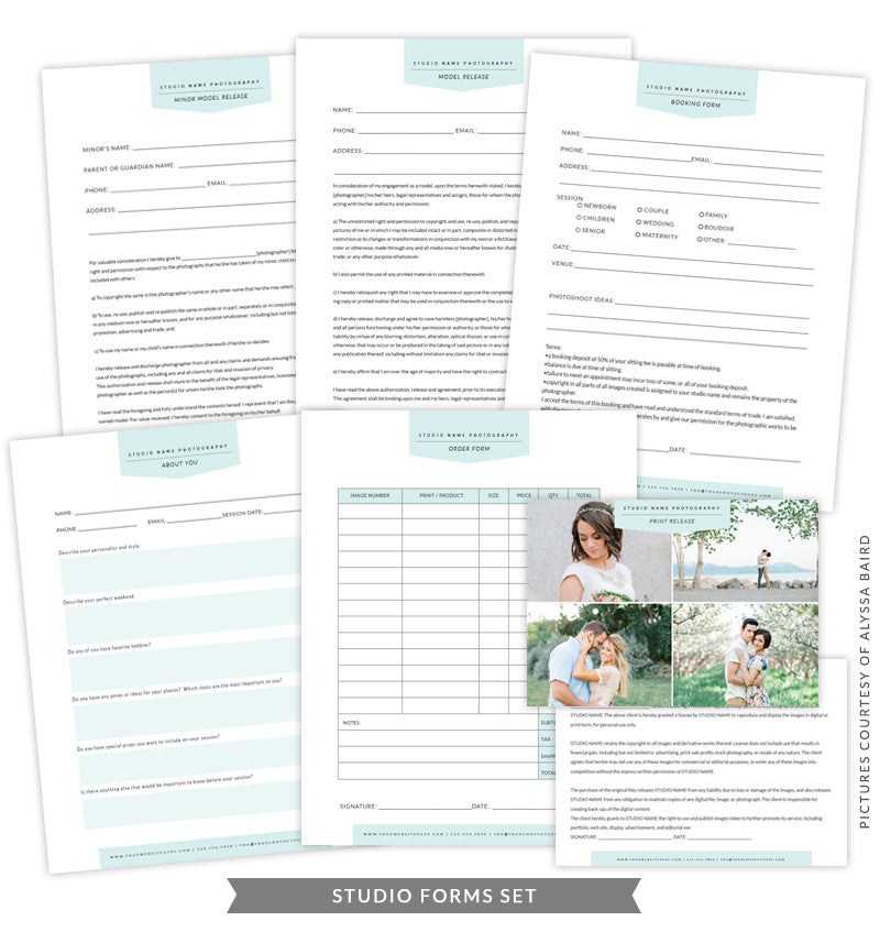 Studio Forms Set Templates | Green Set – Birdesign