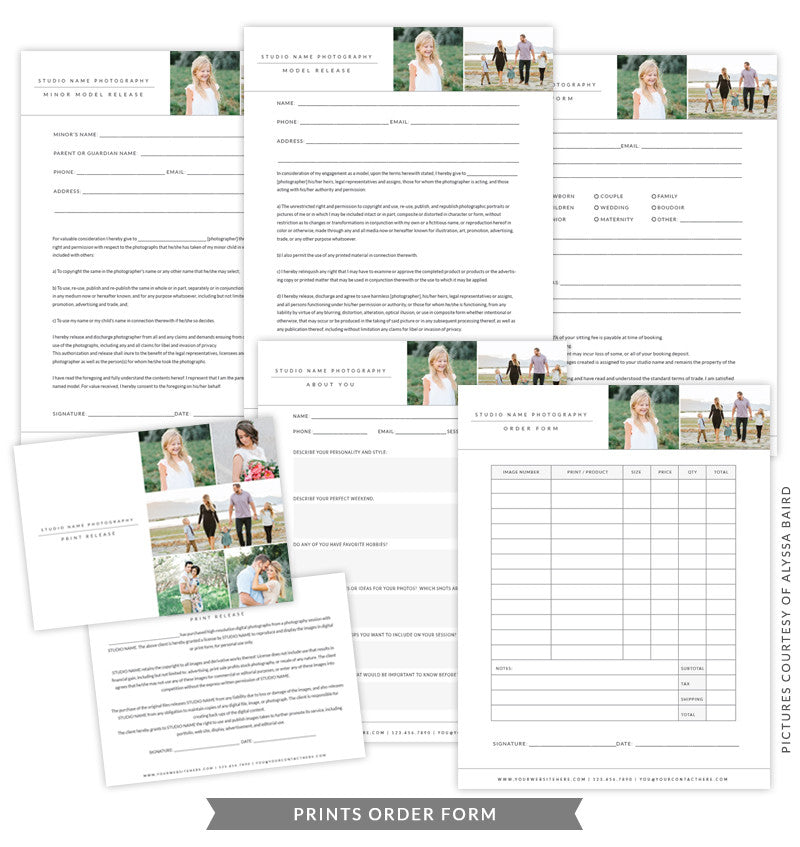 Studio Forms Set Templates | Gray Set – Birdesign