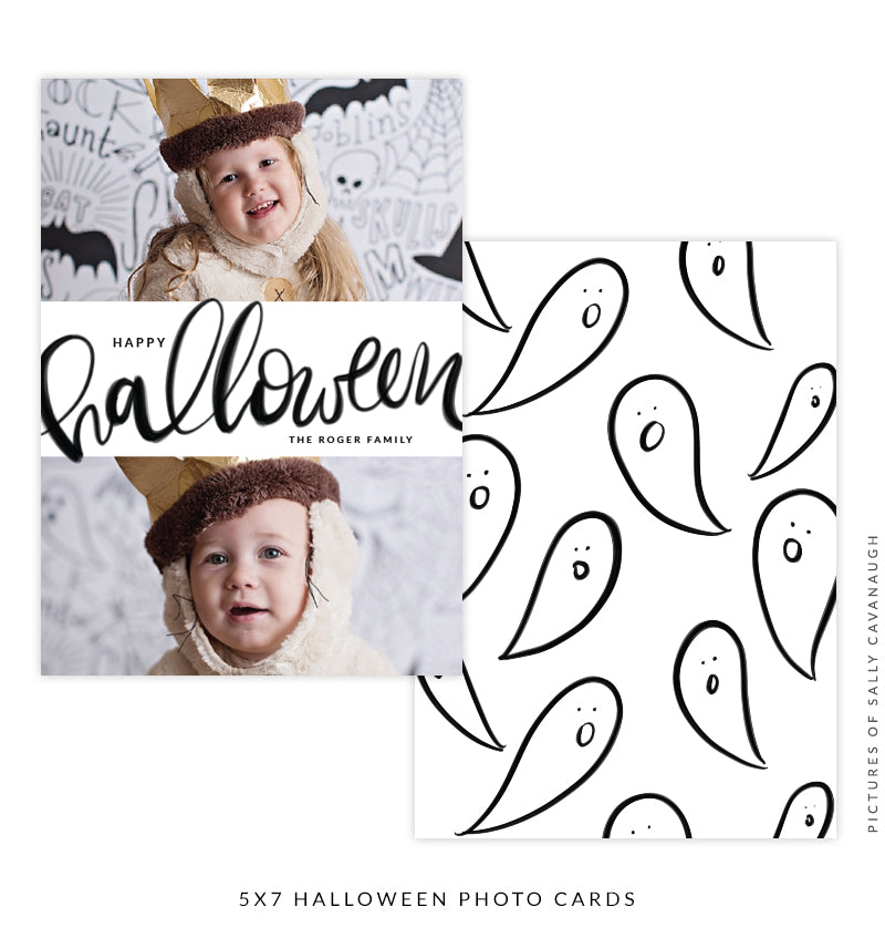 Halloween Photocard Template | Ghost Party – Birdesign