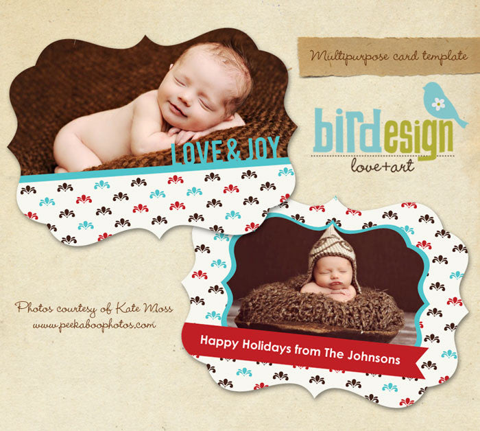 Holiday Ornate Photocard | Night joy – Birdesign