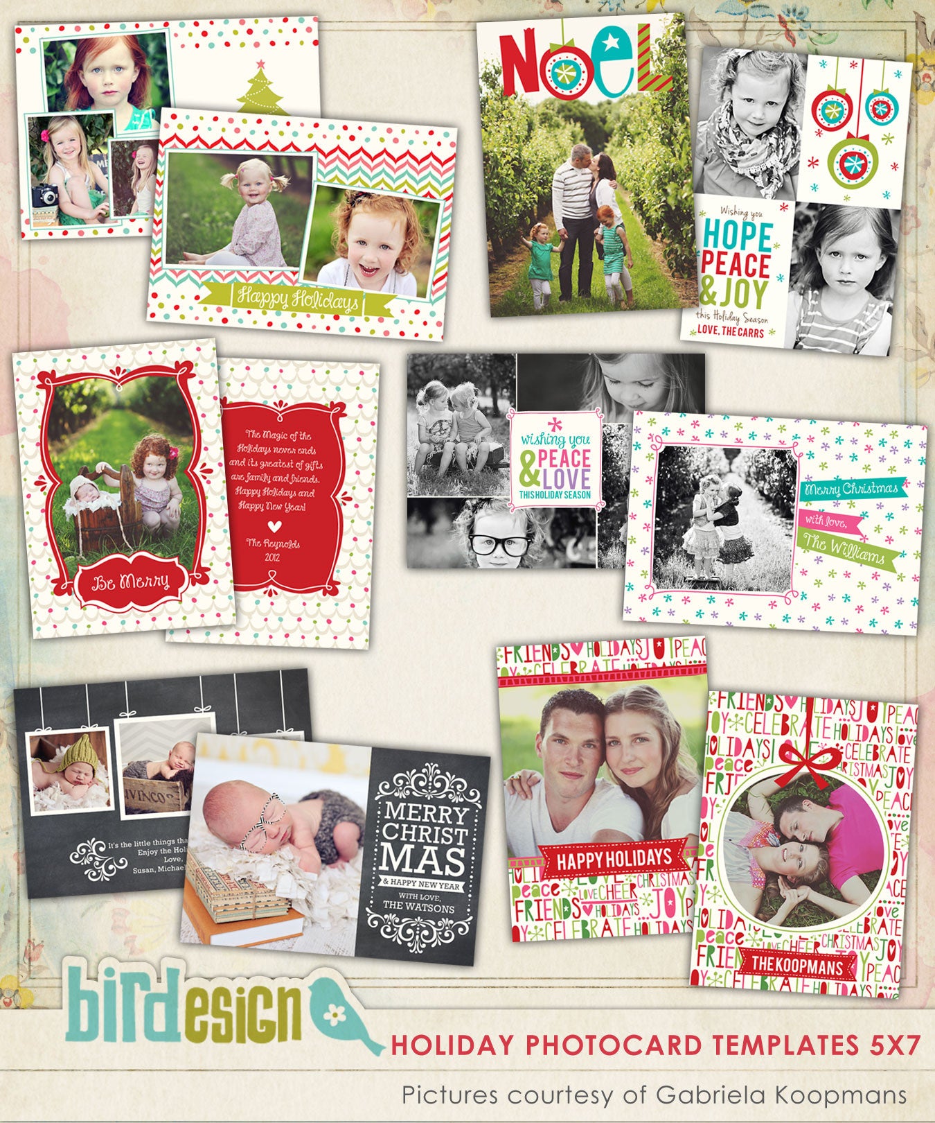 Holiday Photocards Bundle | Funky Christmas – Birdesign