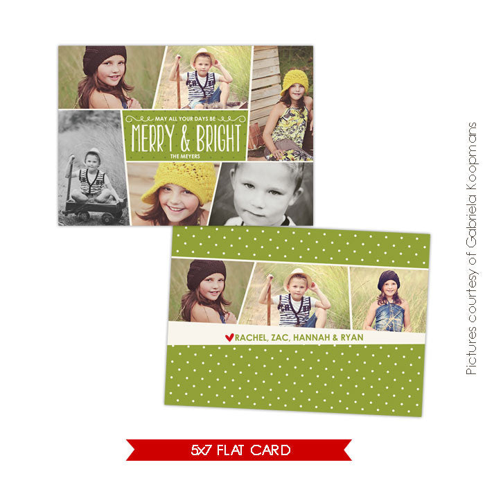 Holiday Photocard Template | Funky pics – Birdesign