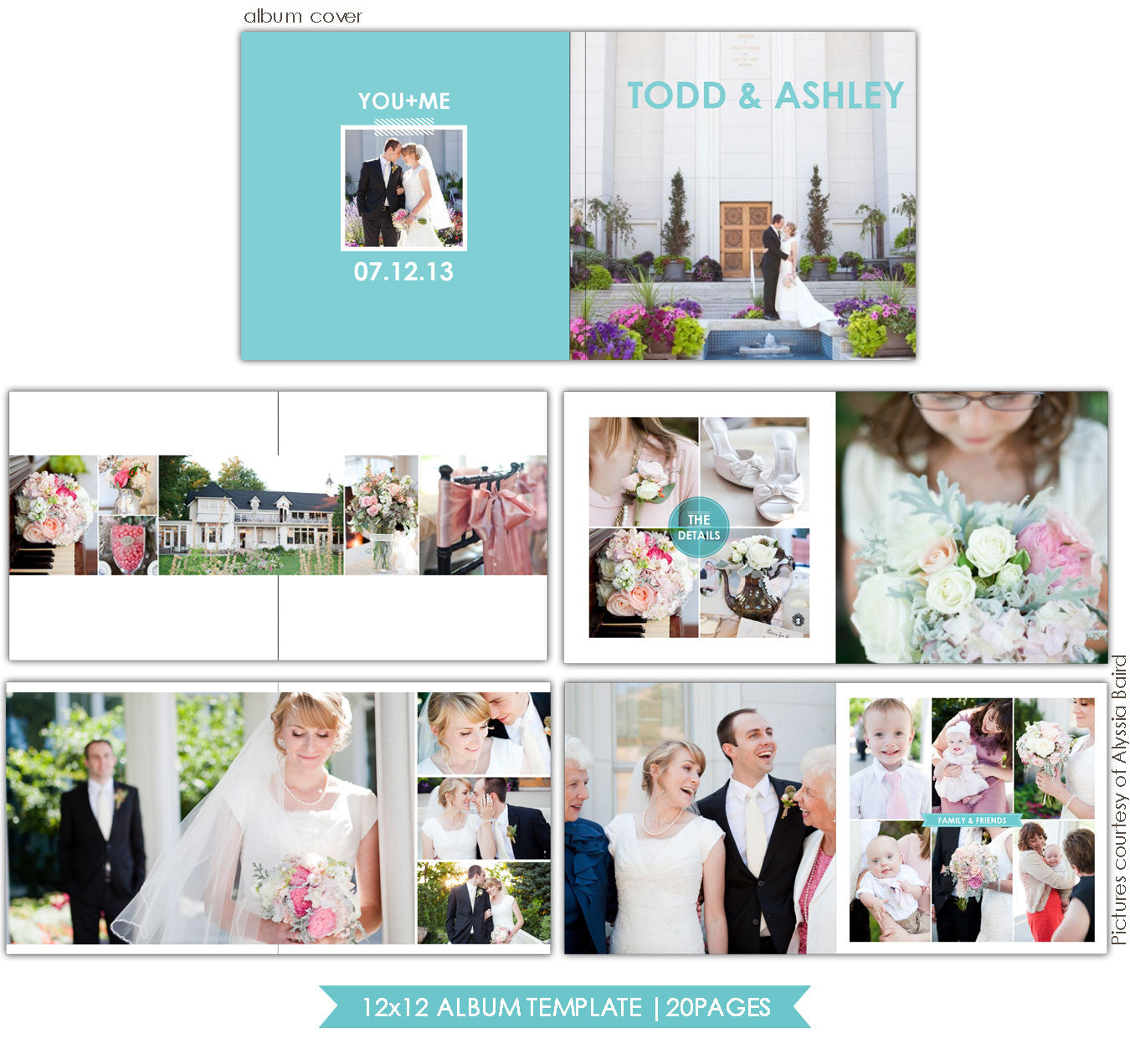 Clean Style | 12x12 Wedding Album template – Birdesign