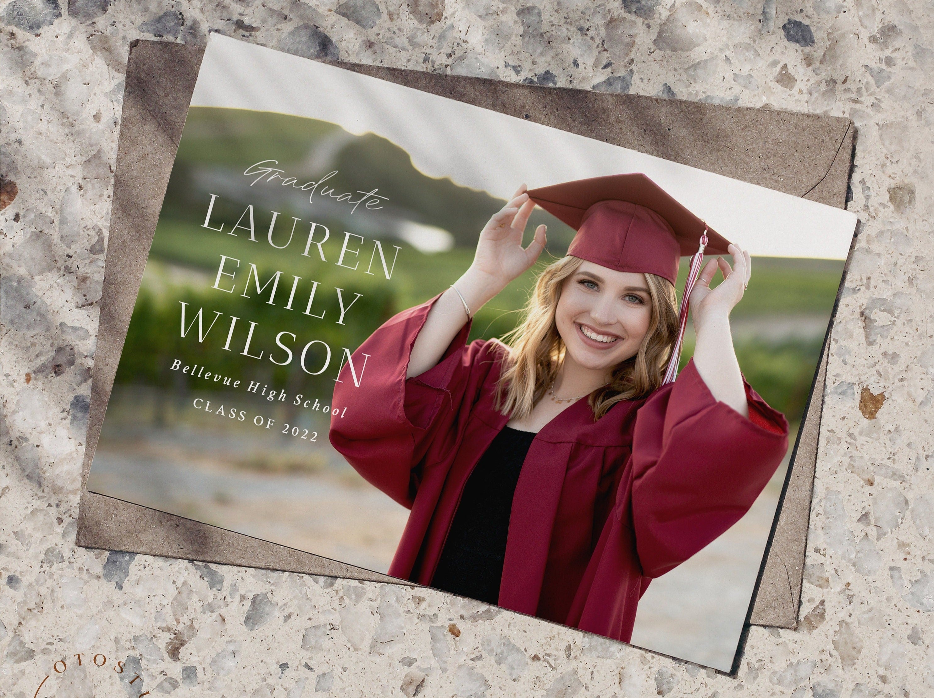 Graduation Invitations 2022 Red